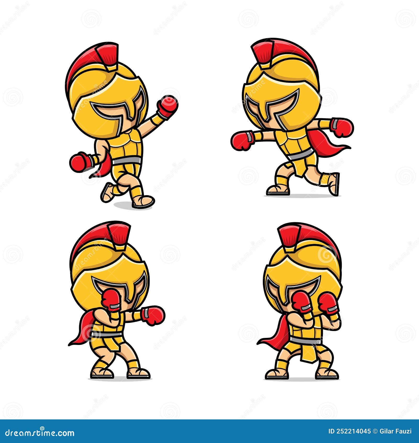 Gladiator boxing stock vector. Illustration of vector - 252214045