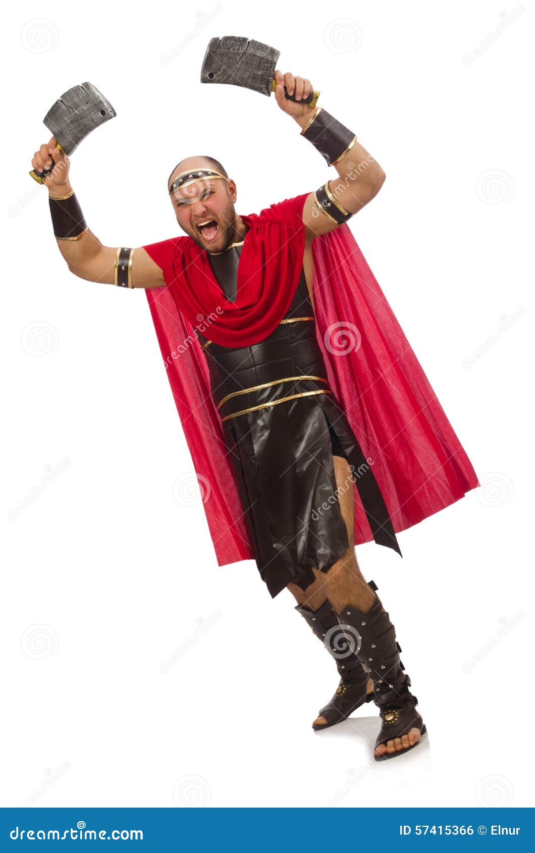 Gladiator with Butcher S Knife Isolated on the Stock Photo - Image of ...