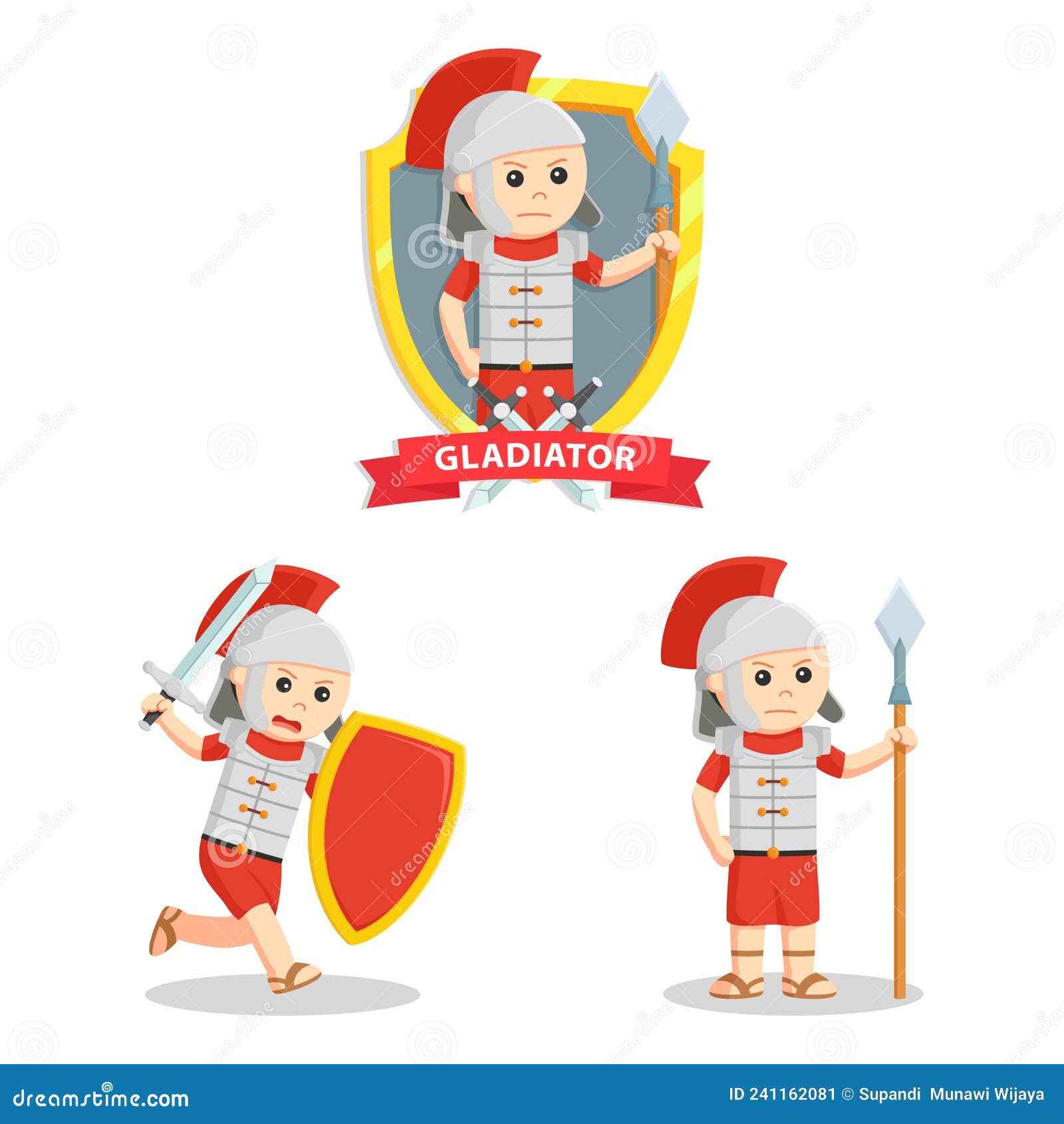 Gladiator Character Vector Illustration | CartoonDealer.com #83175184