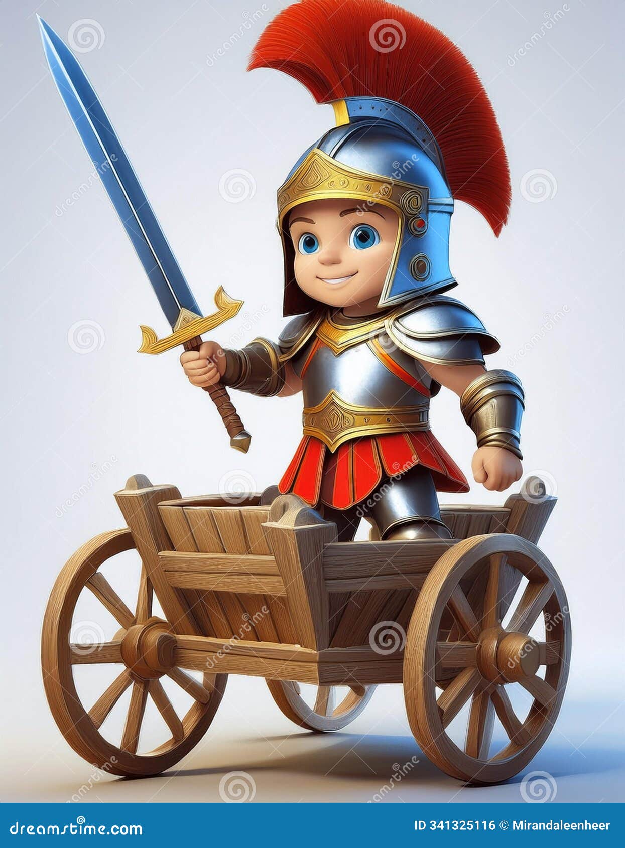 Child Gladiator Cartoon Stock Image | CartoonDealer.com #341075527