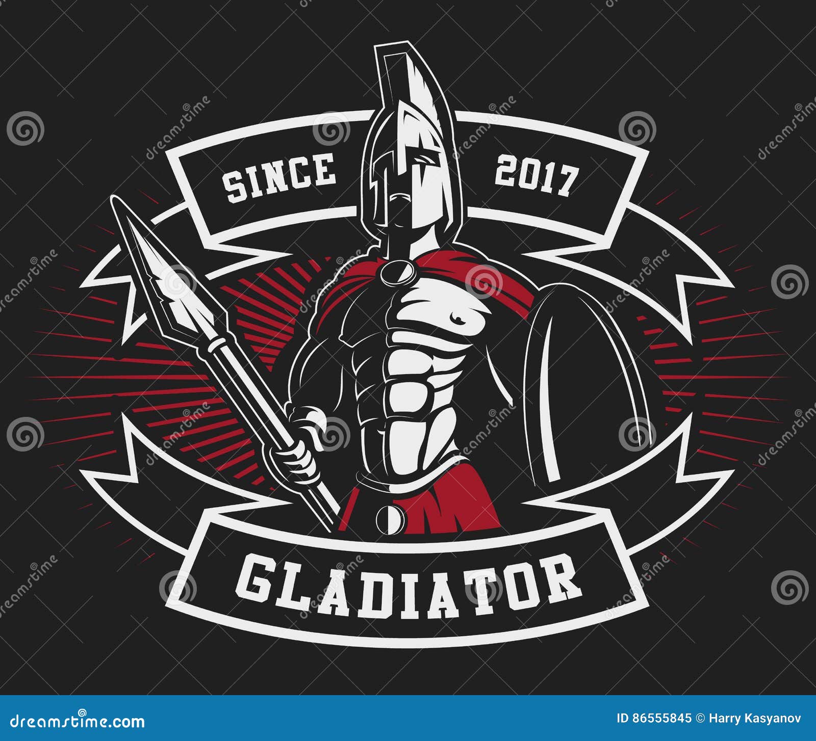 Gladiator Emblem Spear Stock Illustrations – 1,018 Gladiator Emblem ...