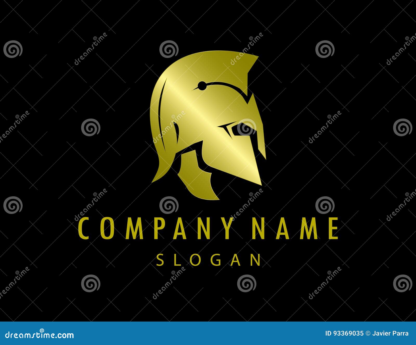 Gladiator Gold Logo Black Background Stock Vector - Illustration of ...