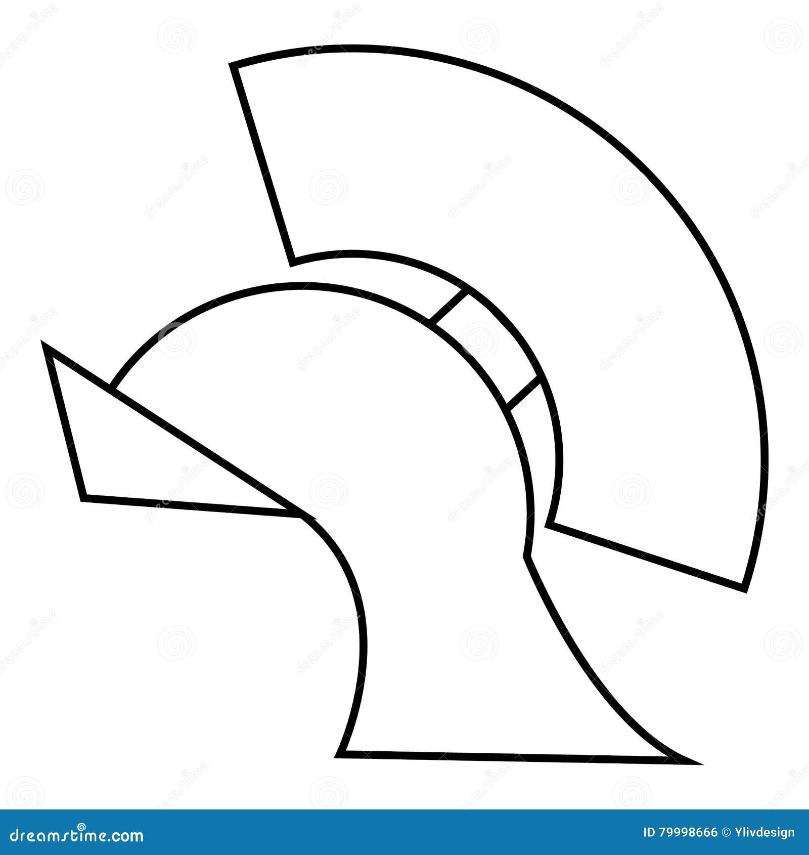 Gladiator Helmet Icon, Outline Style Stock Vector - Illustration of ...