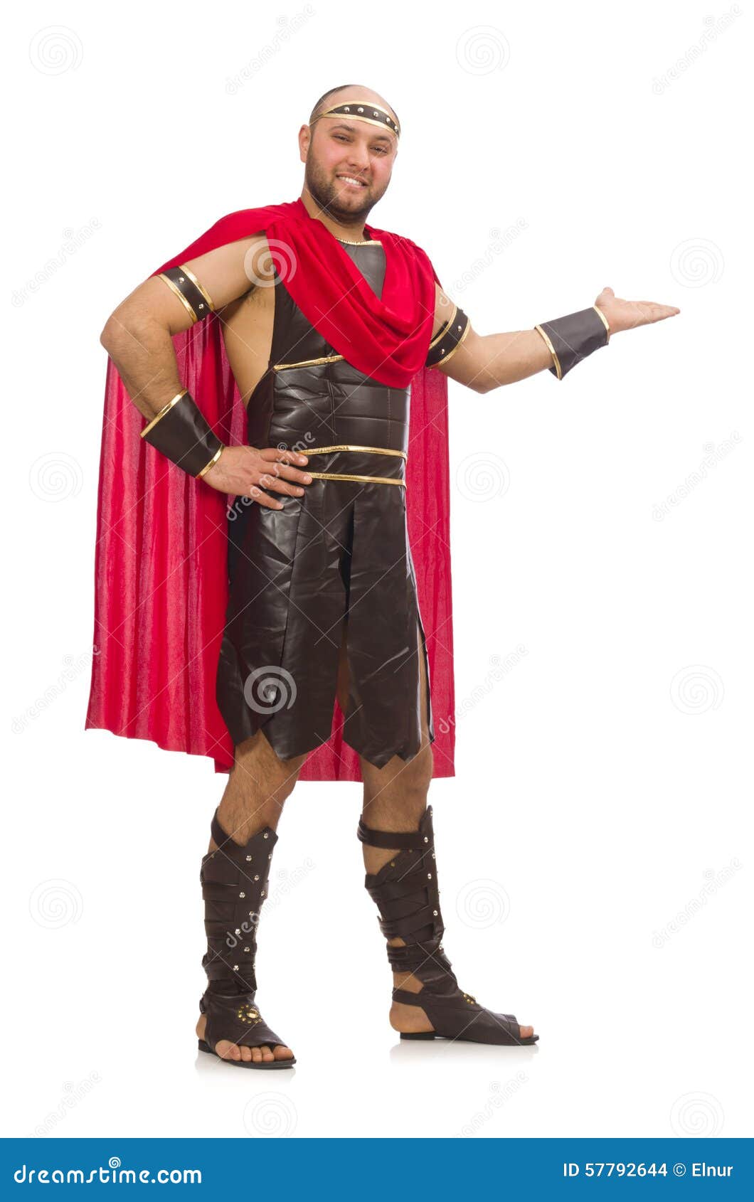 Gladiator Isolated on White Stock Photo - Image of happy, gladiator ...
