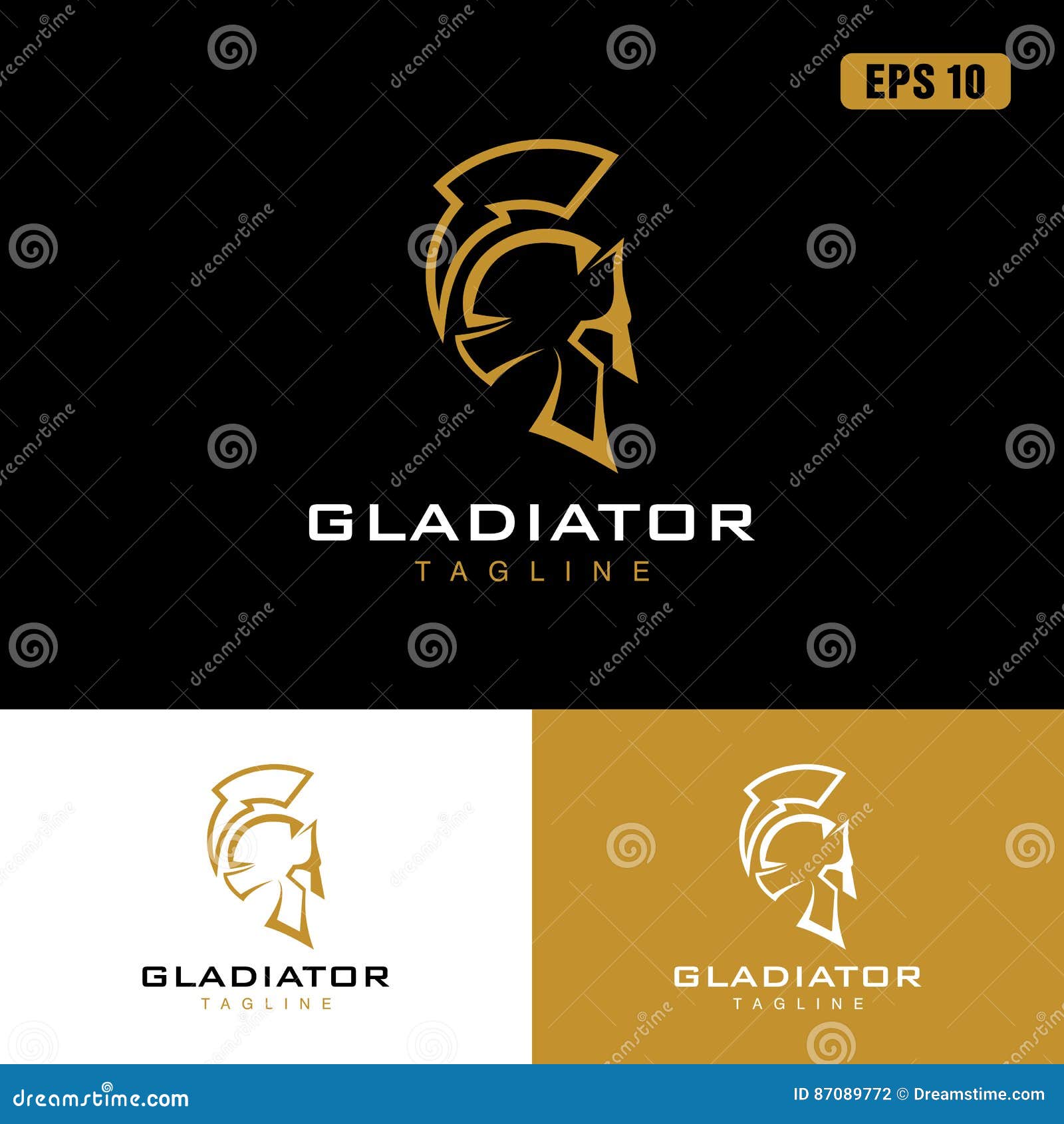 Gladiator Logo Design Vector, Army Icon With Simple | CartoonDealer.com ...