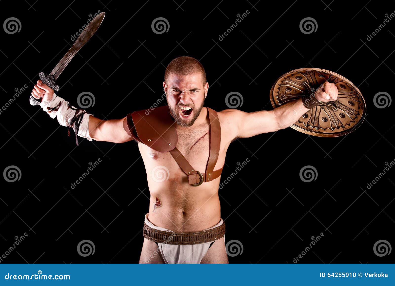 Gladiator stock photo. Image of courage, handsome, human - 64255910