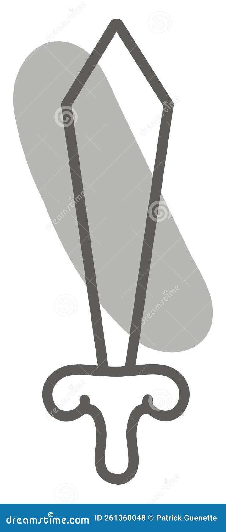 Gladiator With Sword And Armor. Vector Isolated Illustration. Flat ...
