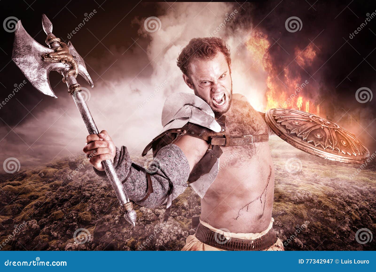 Gladiator/Warrior stock image. Image of circus, muscular - 77342947