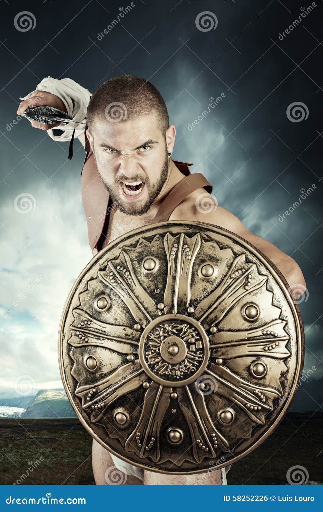 Gladiator warrior stock photo. Image of battle, italy - 58252226