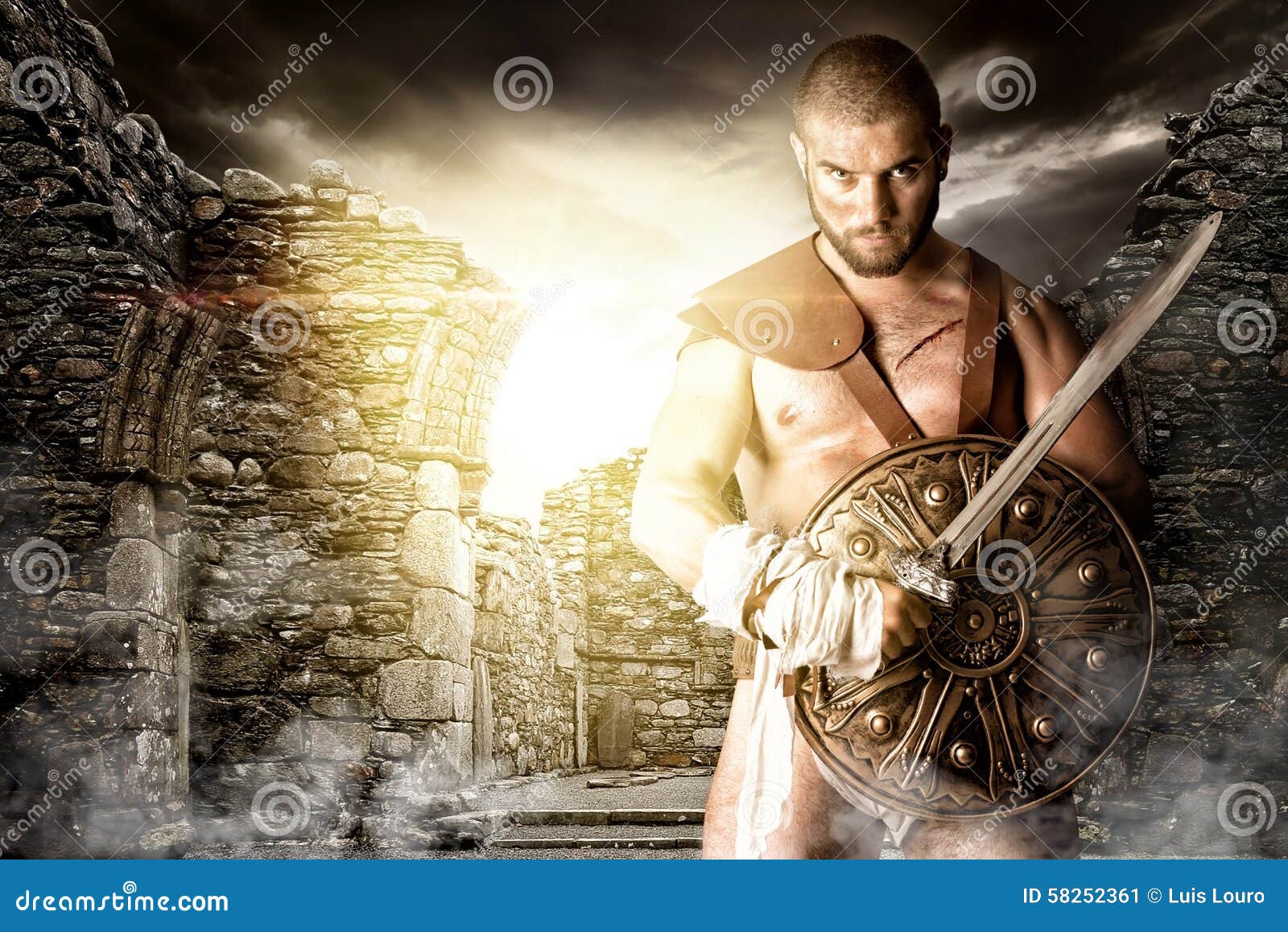 Gladiator Warrior Royalty-Free Stock Photography | CartoonDealer.com ...