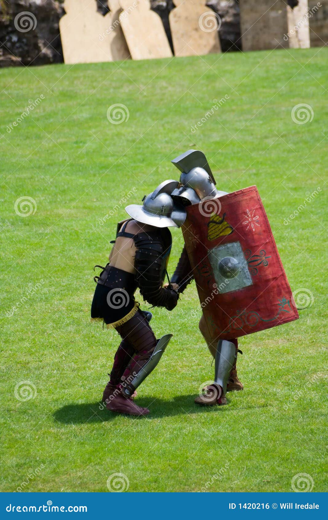 Gladiatori romani fotografia stock. Immagine di rinascita - 1420216