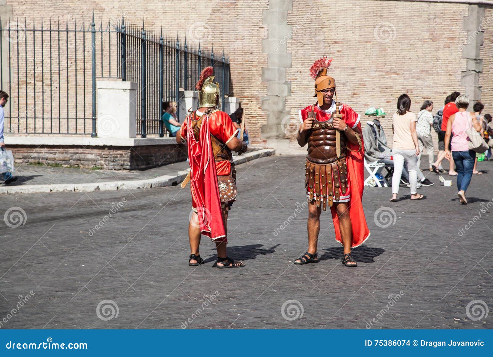 Gladiators, Woman And Dominus - Rome Coliseum Editorial Image ...