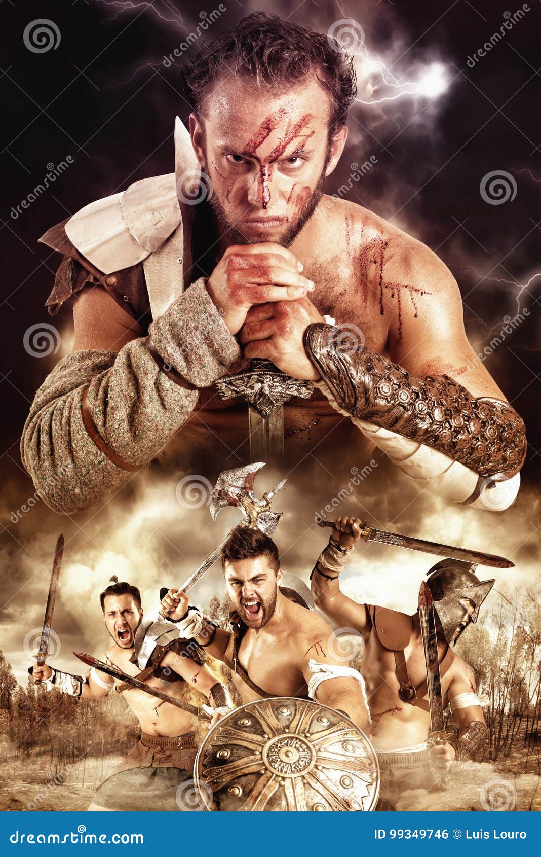 Gladiators/Warriors stock photo. Image of arena, sand - 99349746