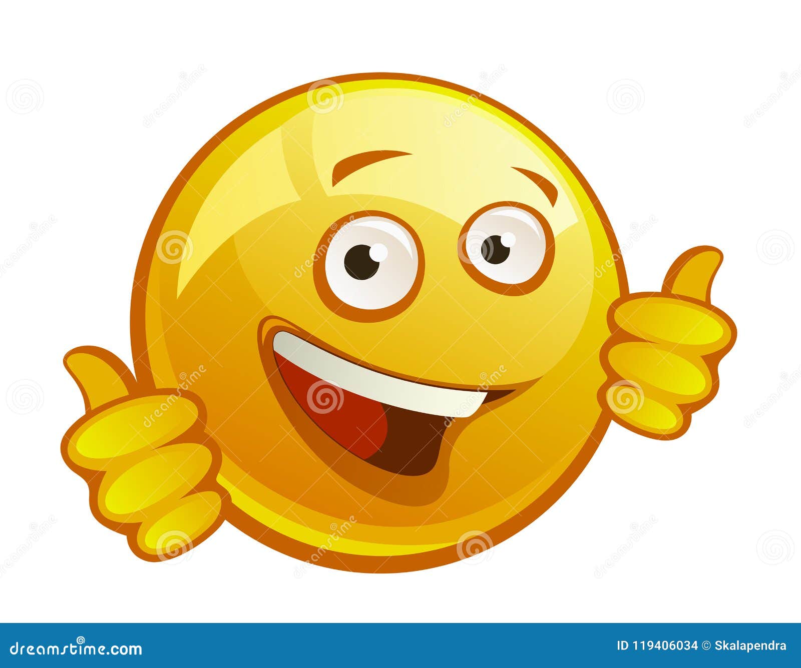 Gladlynt gul smiley vektor illustrationer. Illustration av glatt ...