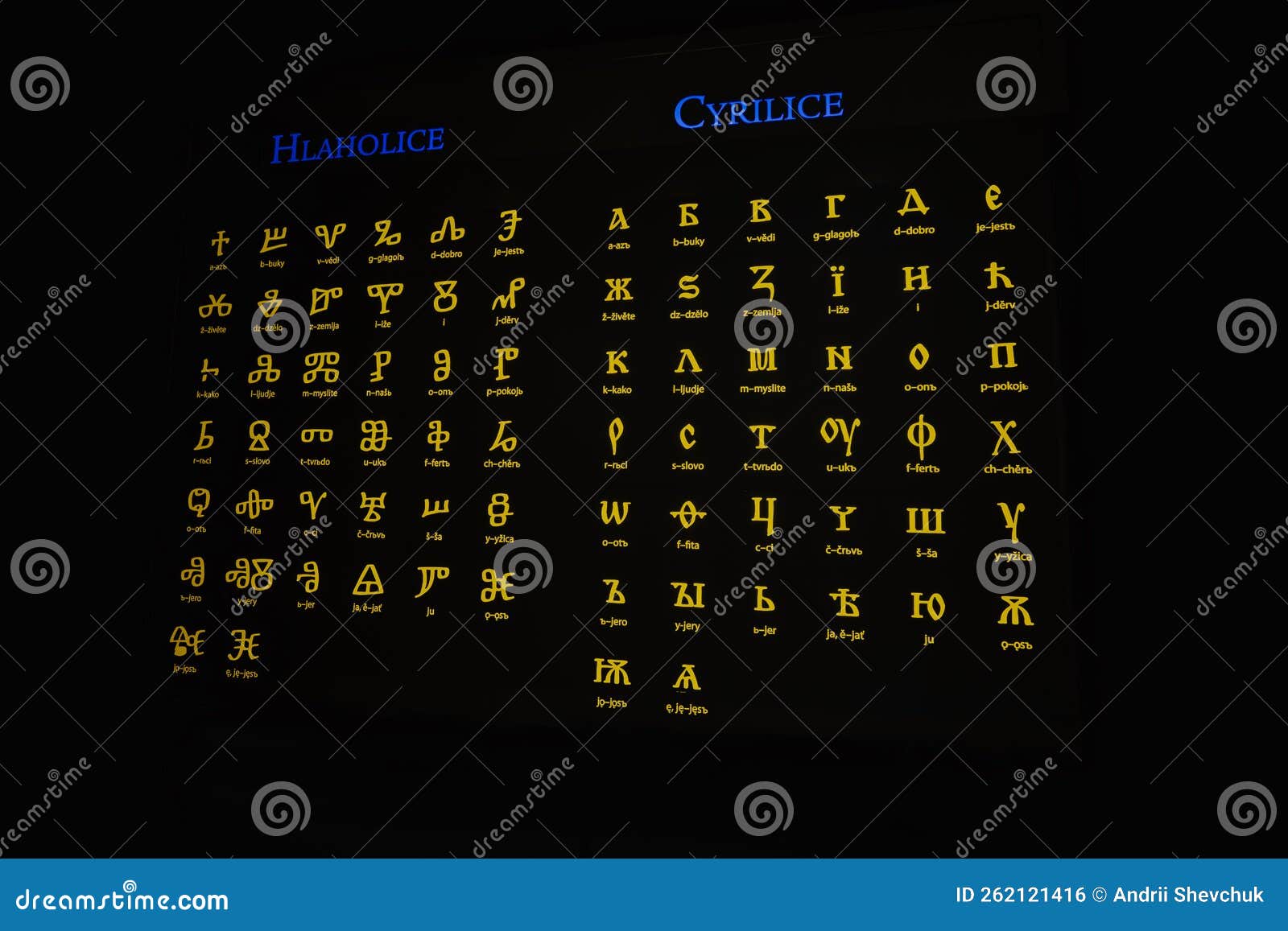 Glagolitic and Cyrillic Czech Alphabet Stock Photo - Image of poster ...