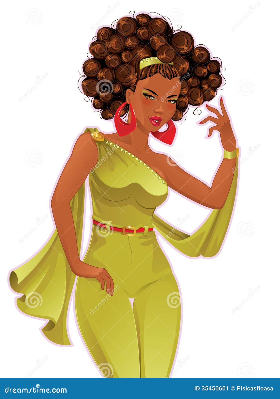 Glam stock vector. Illustration of fashion, brown, isolated - 35450601