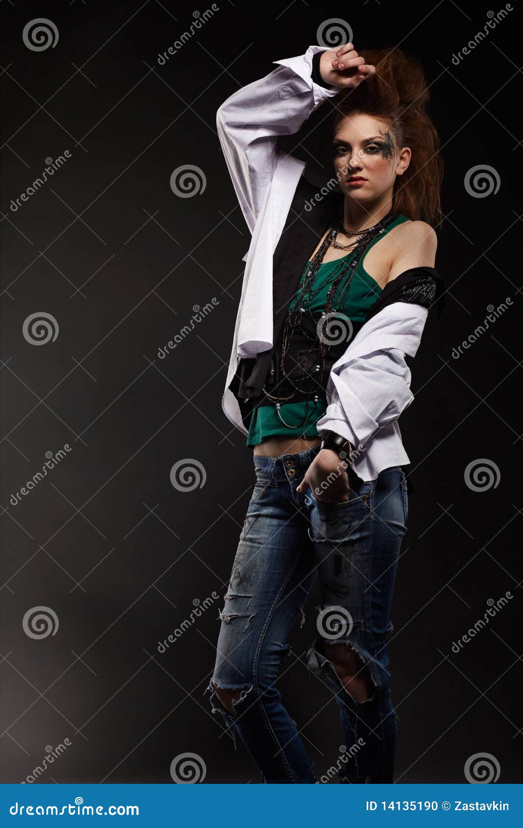 Glam punk girl stock photo. Image of culture, people - 14135190