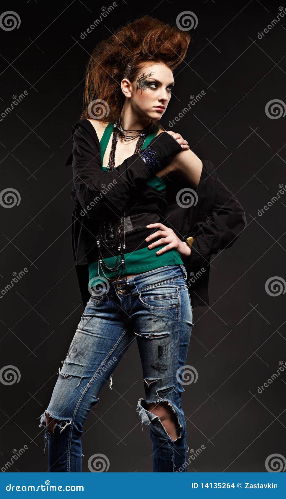 Glam punk girl stock photo. Image of punk, people, sensuality - 14135264