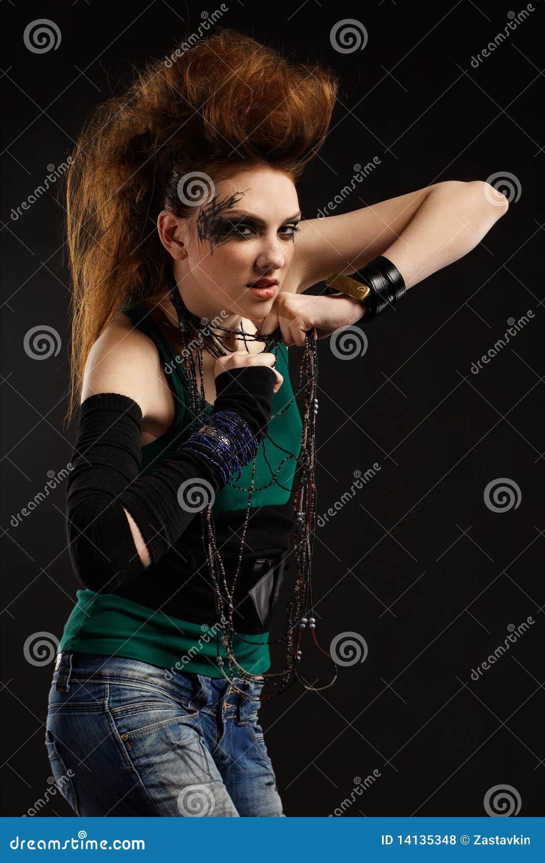 Glam punk girl stock photo. Image of punk, people, expression - 14135348