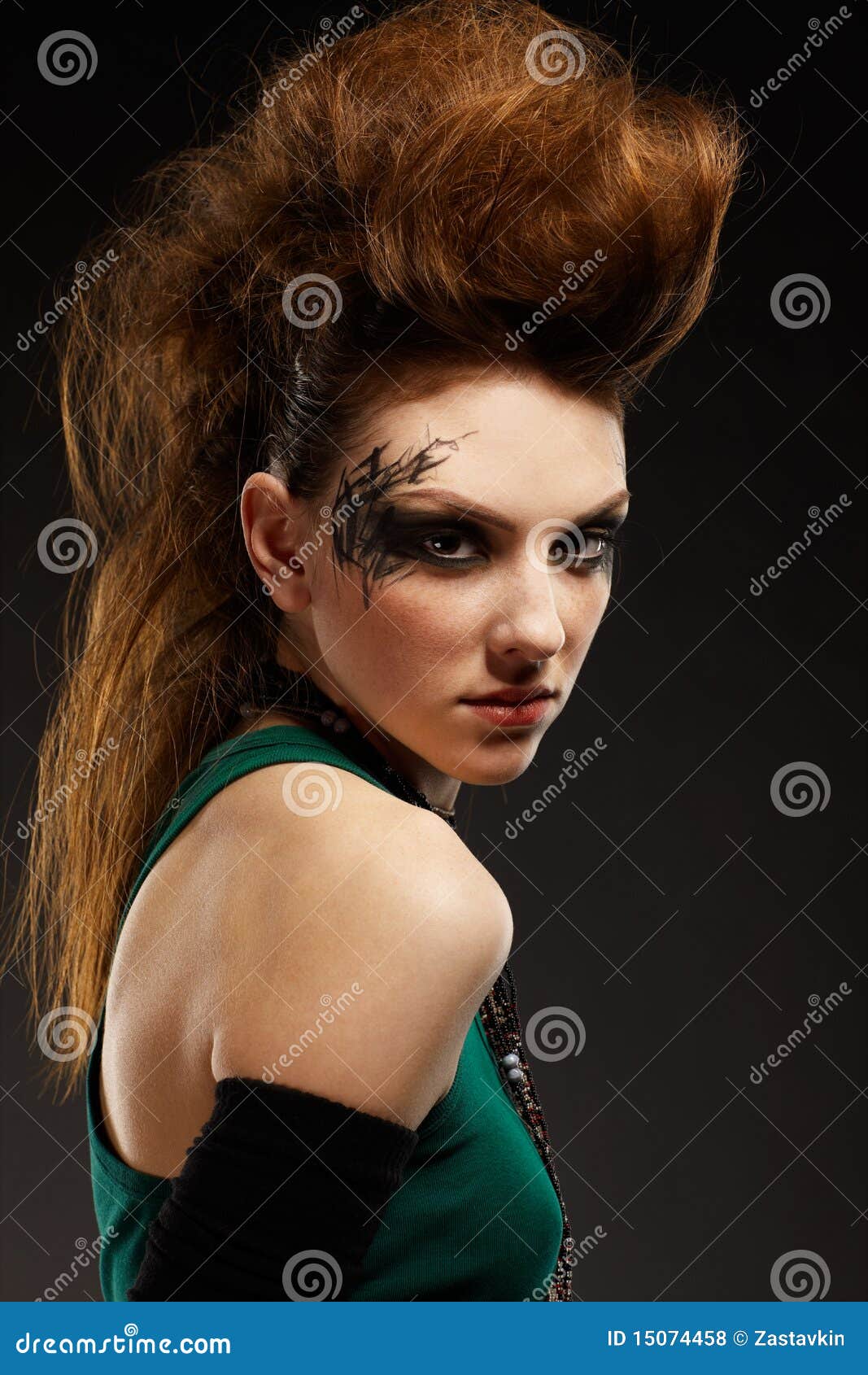 Glam punk girl stock photo. Image of hair, girl, modern - 15074458