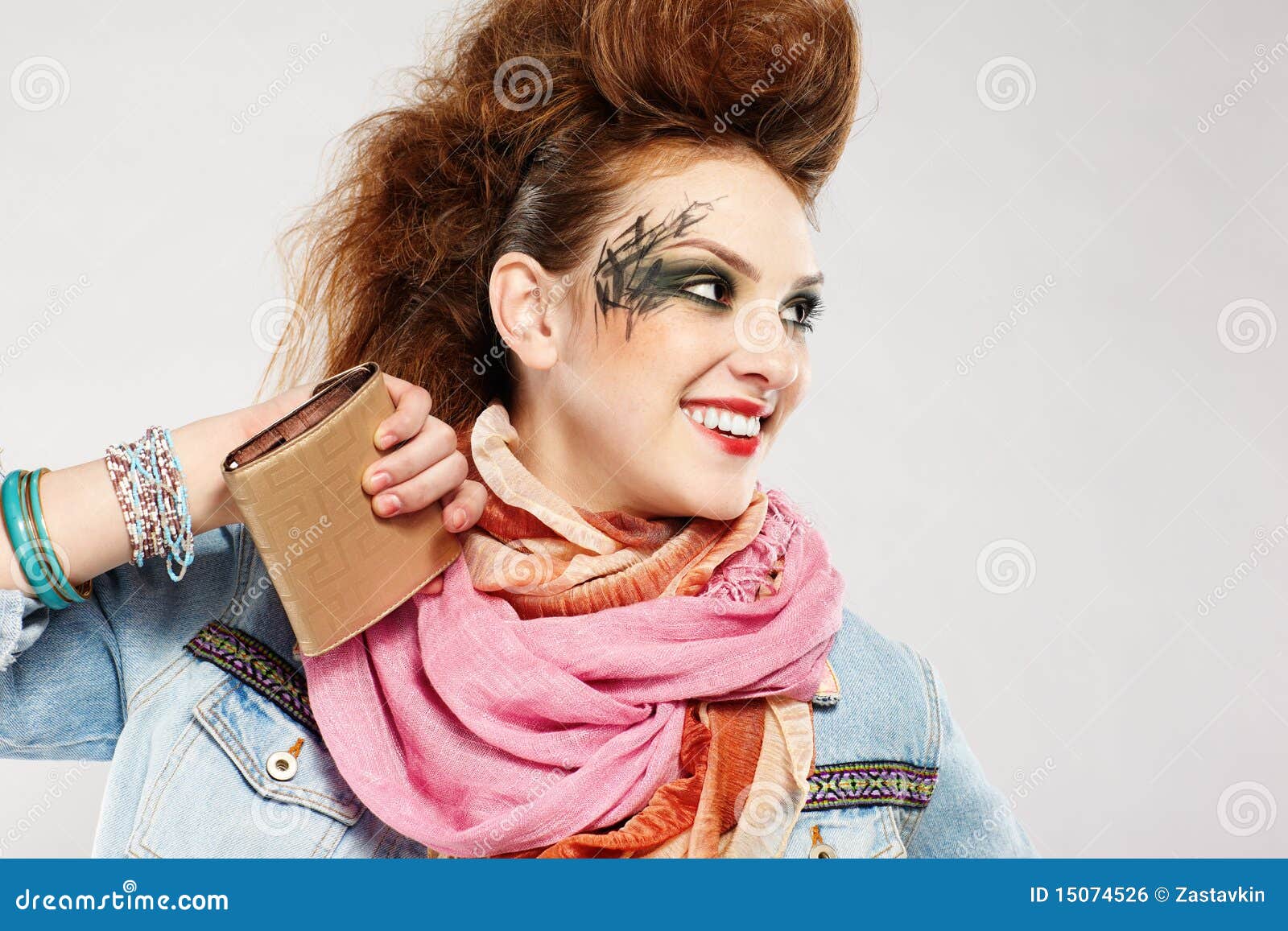 Glam punk girl stock photo. Image of european, girl, hair - 15074526