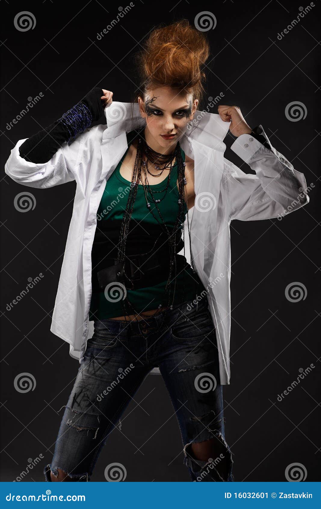 Glam punk girl stock image. Image of agressive, culture - 16032601