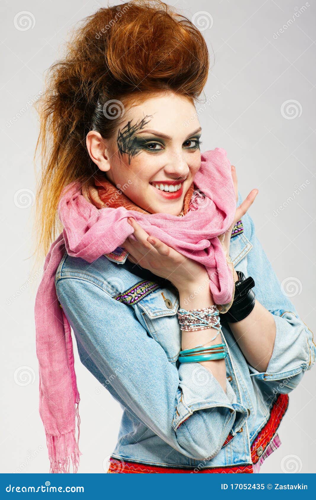 Glam punk girl stock image. Image of jacket, lifestyle - 17052435