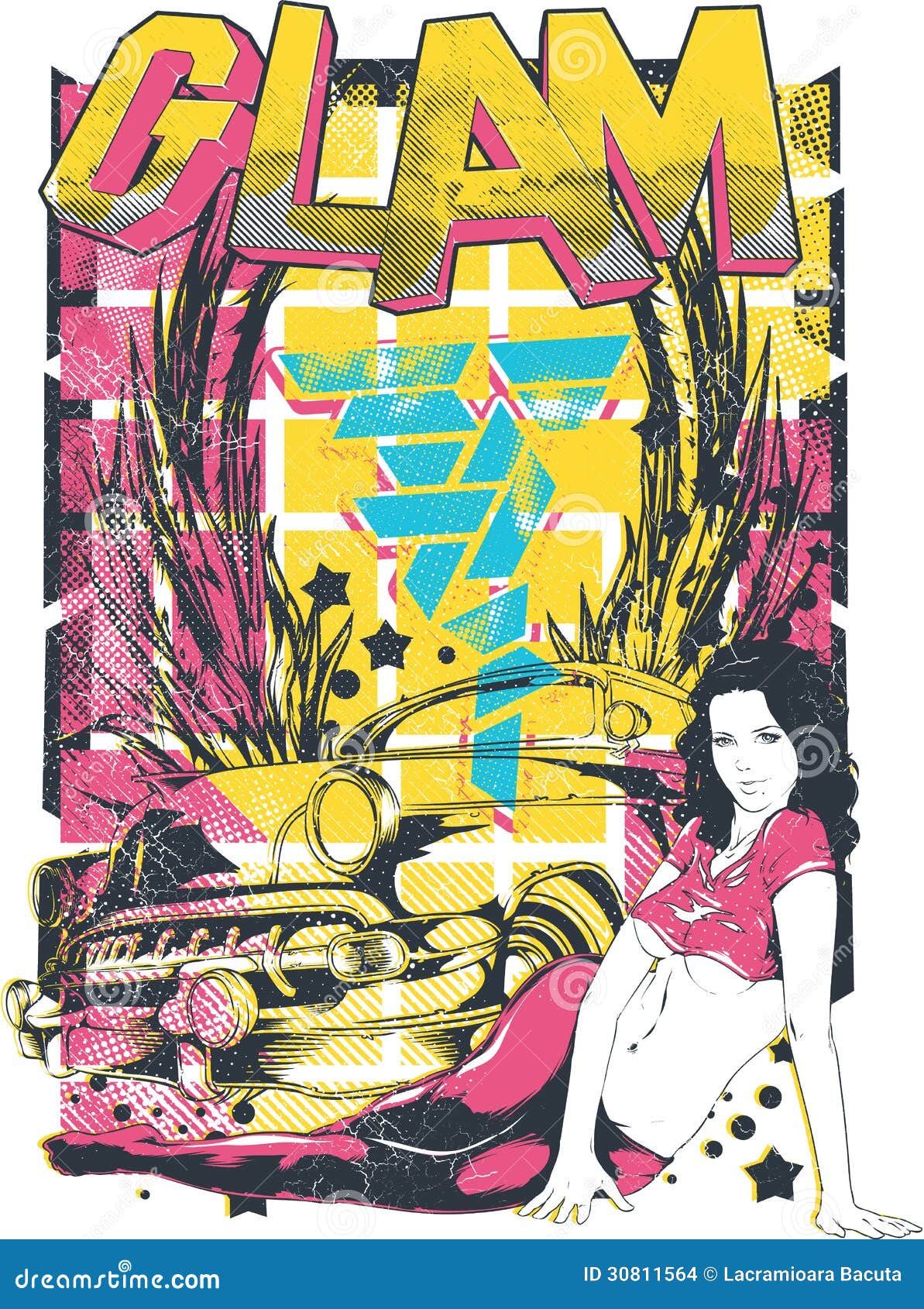 Glam stock vector. Illustration of chips, gambler, glamorous - 30811564