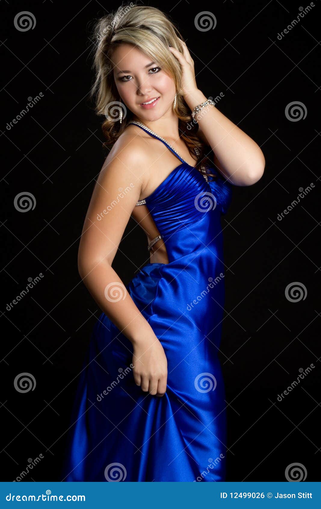 Glamor Girl stock photo. Image of dress, black, face - 12499026