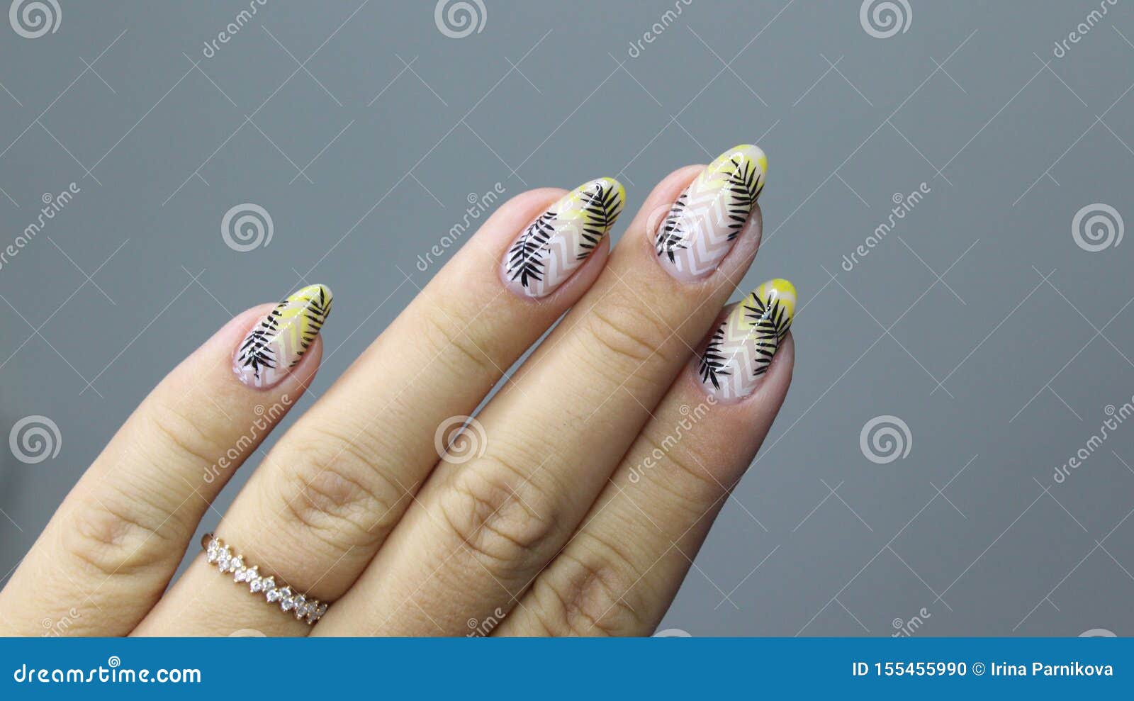 Glamorous Beautiful Manicure on a Trendy Texture Stock Photo - Image of ...