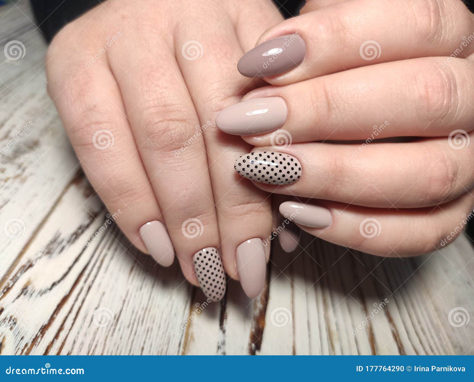 Glamorous Beautiful Manicure on a Trendy Texture Stock Photo - Image of ...