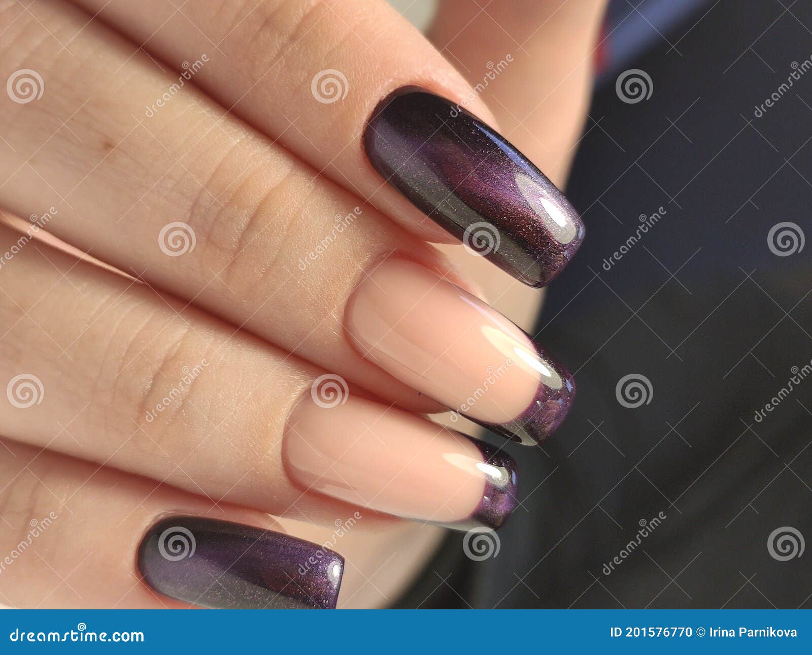 Glamorous Beautiful Manicure on a Trendy Texture Stock Photo - Image of ...