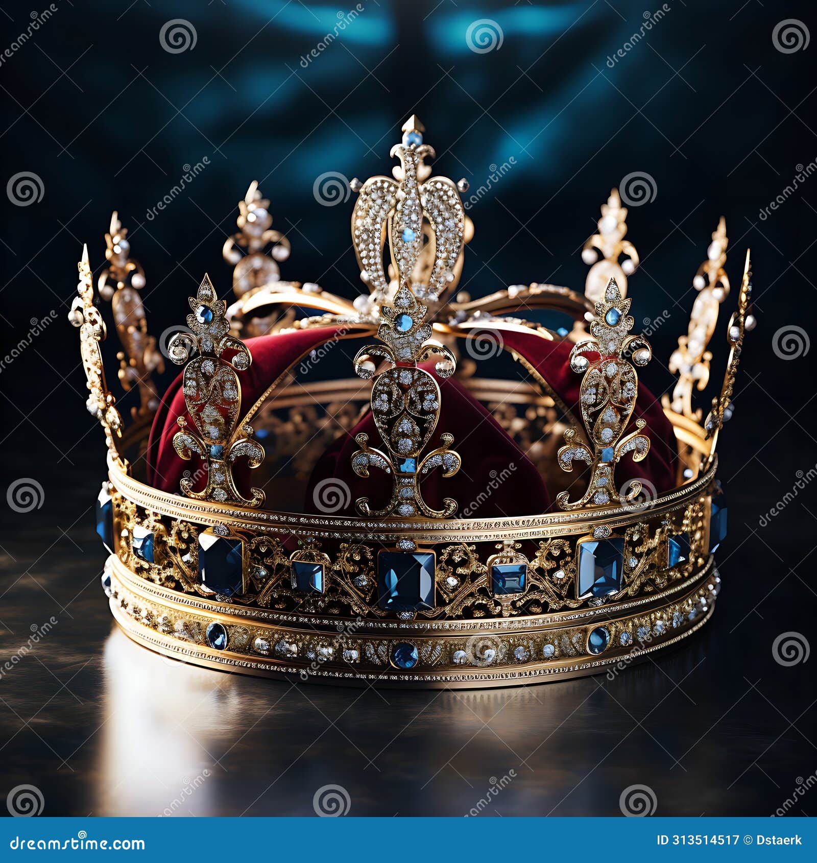 A Beautiful Glamorous Crown Generated by Artificial Intelligence Stock ...