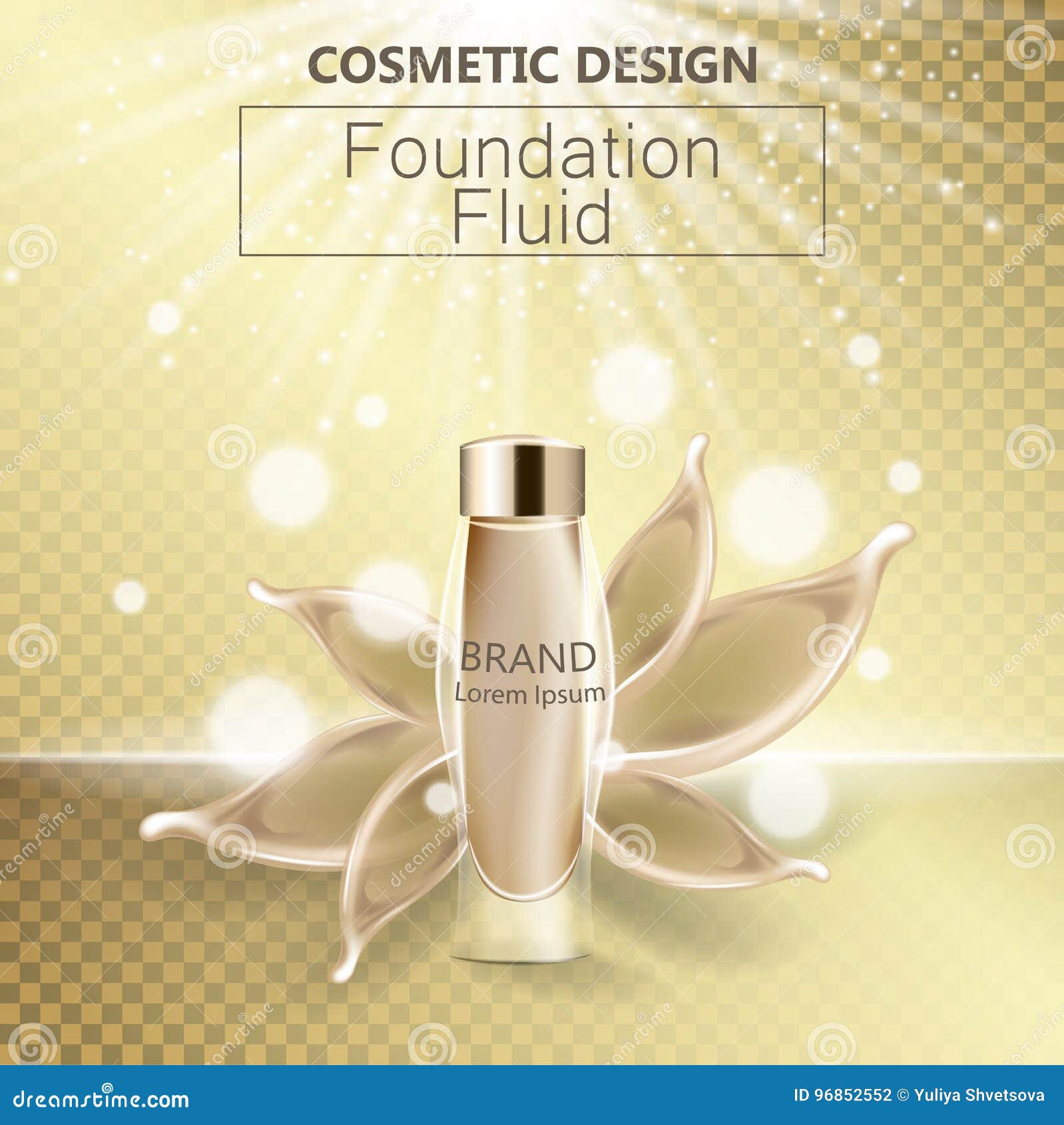 Glamorous Foundation Ads, Glass Bottle with Foundation and Foundation ...