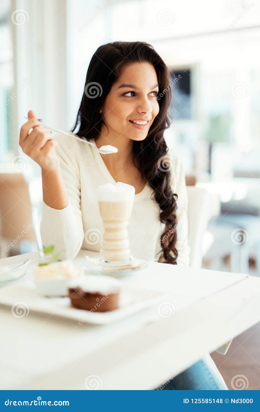 Glamorous Lady Drinking Coffee Stock Photo - Image of model, people ...