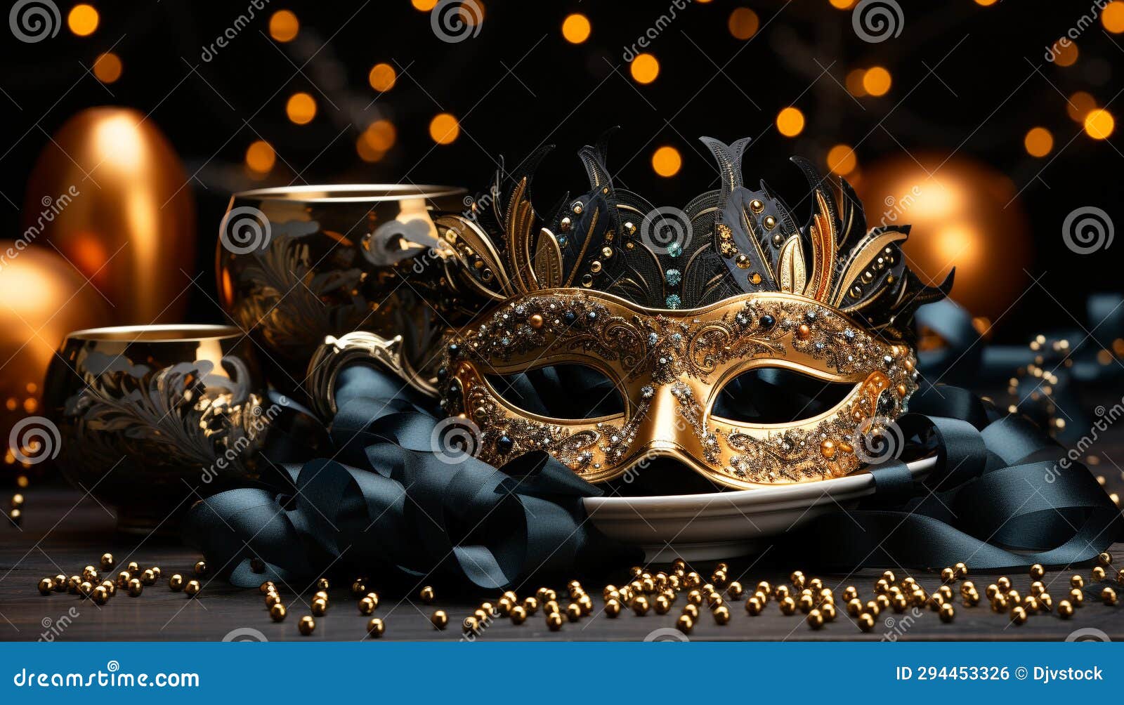 Glamorous Masquerade Party Gold, Glitter, Masks, and Celebration ...