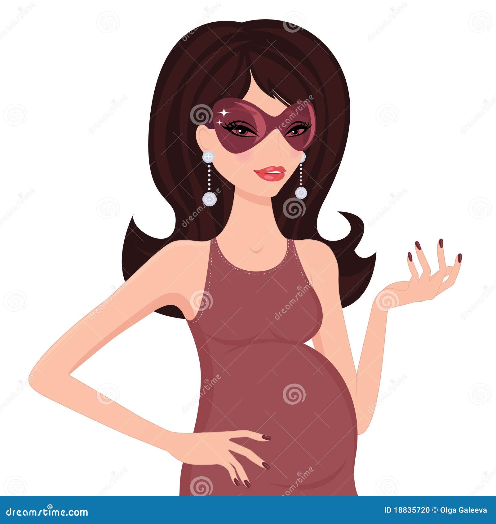 Glamorous preggy stock vector. Illustration of pregnant - 18835720