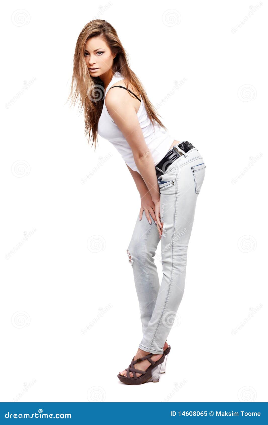 Glamorous woman stock image. Image of long, brunette - 14608065