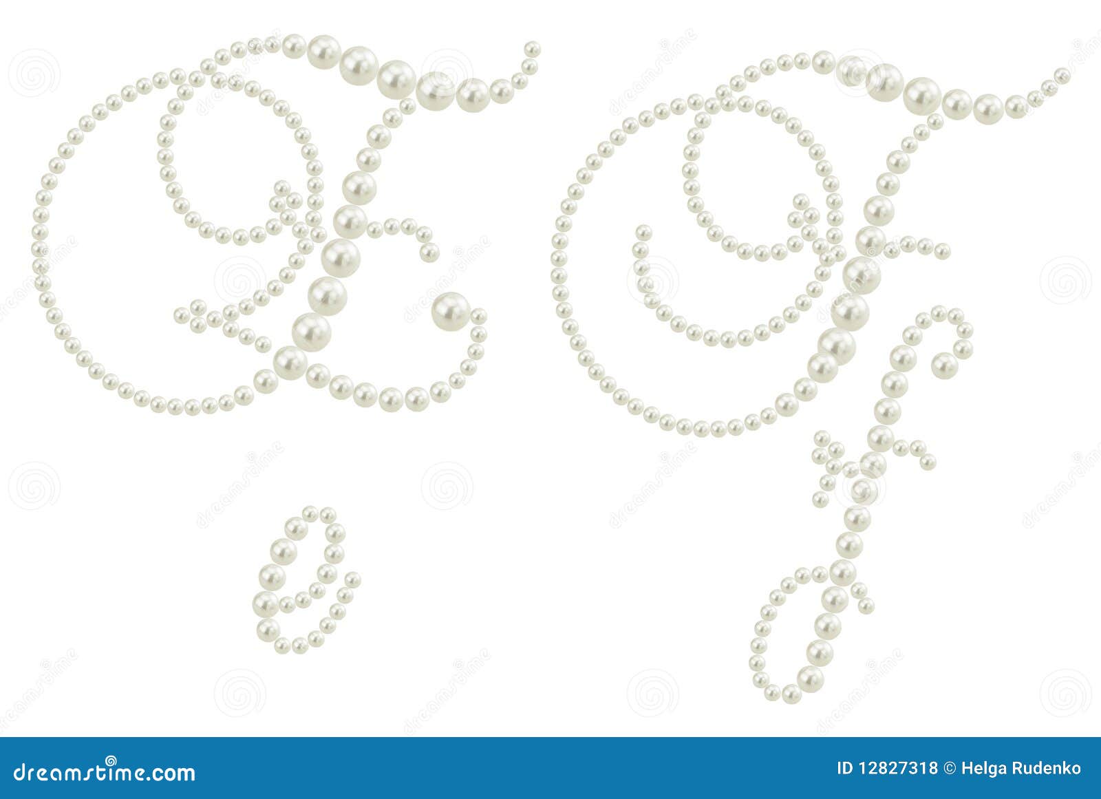 Glamour Alphabet Made from Pearls Stock Illustration - Illustration of ...