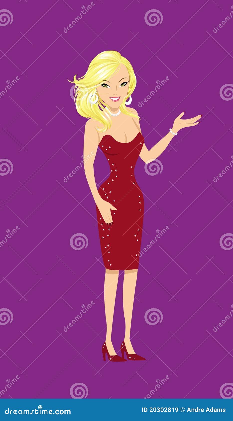 Glamour girl stock vector. Illustration of attractive - 20302819