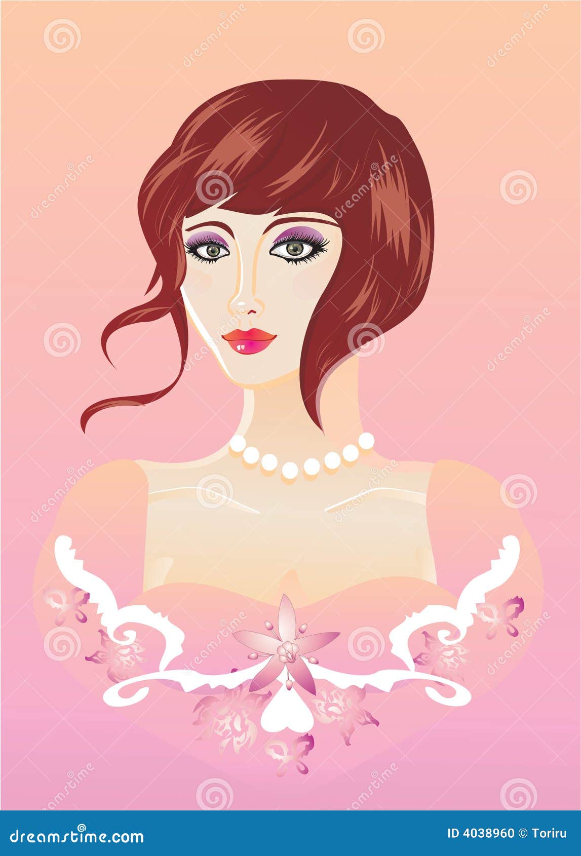 Glamour girl stock vector. Illustration of single, adult - 4038960