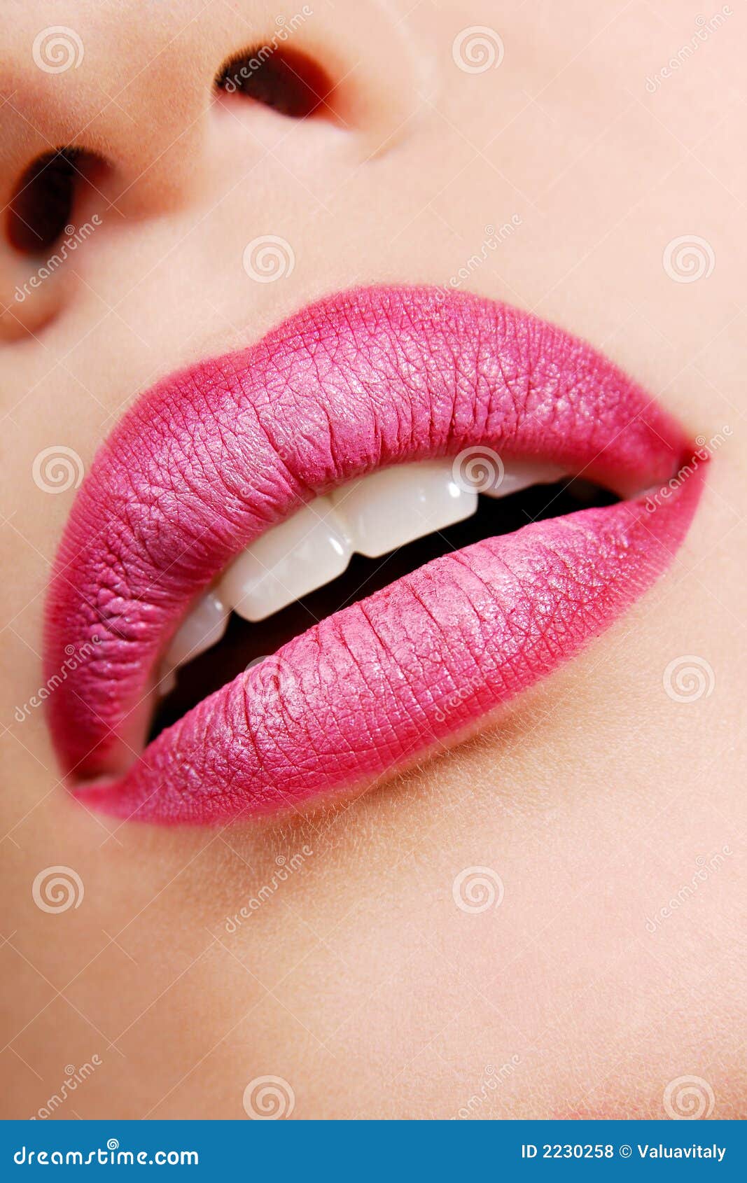 Glamour Lip with Rose Lipstick Stock Photo - Image of attractive ...