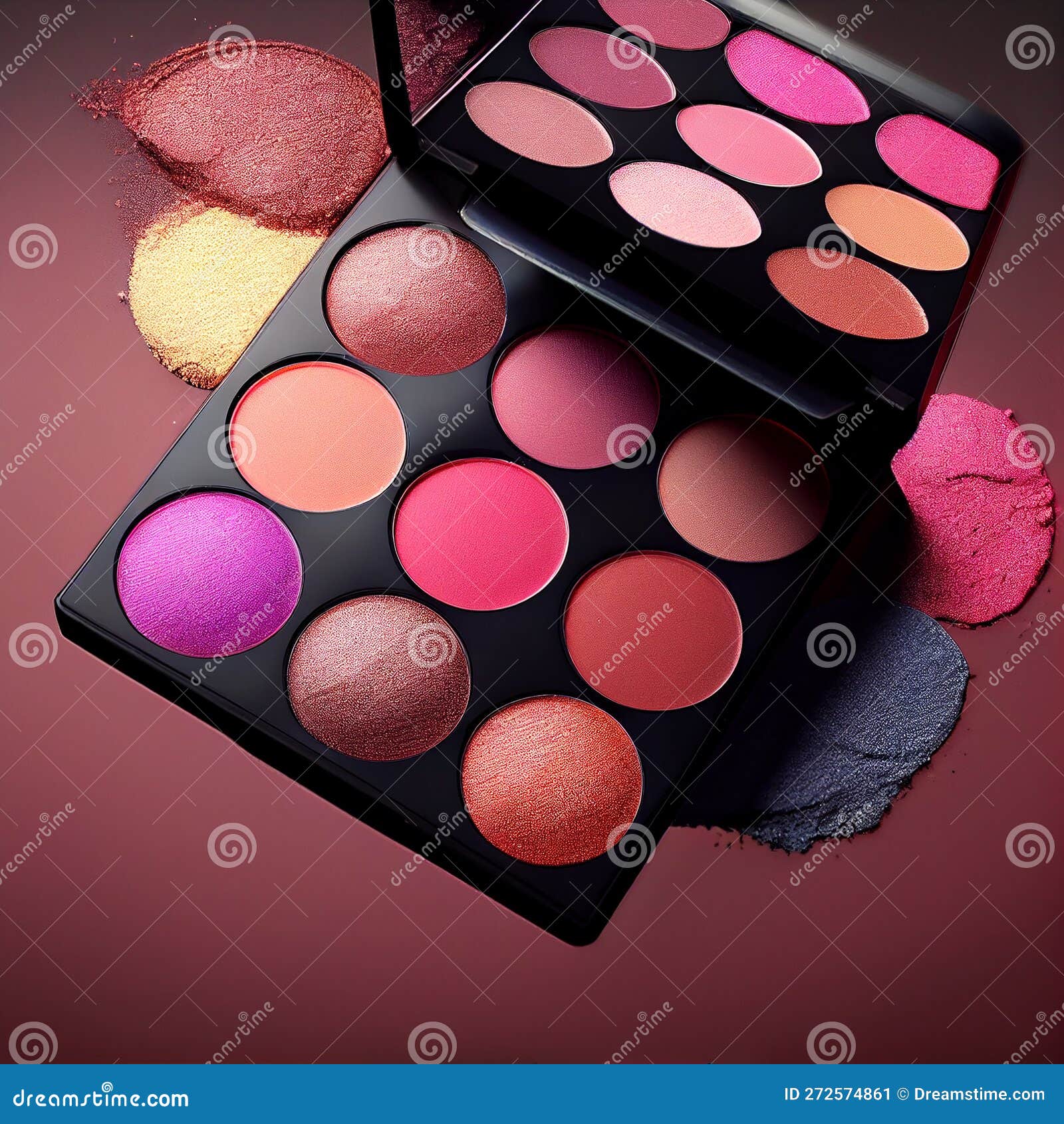 Glamour Make Up Palette with Multi Colored Eyeshadows ,generative AI ...