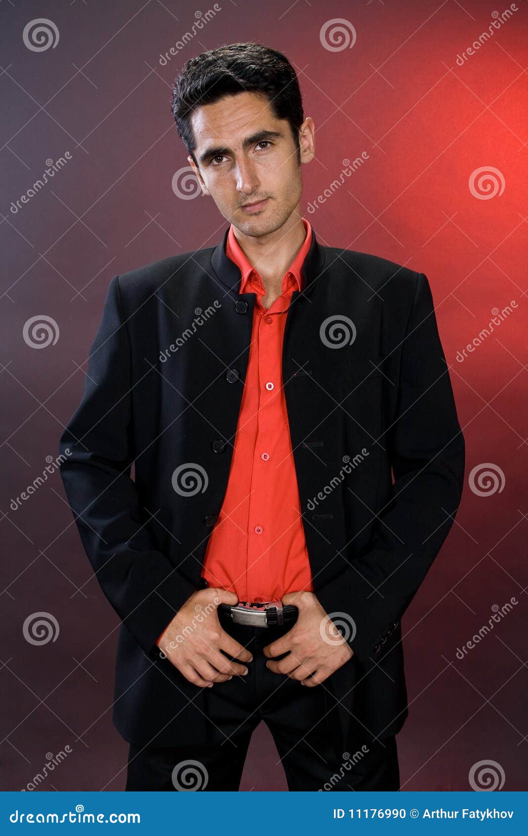 Glamour man in black suit. stock photo. Image of lovely - 11176990