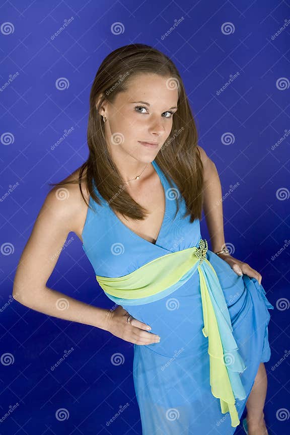 Glamour Modeling stock photo. Image of blue, brunette - 1238782