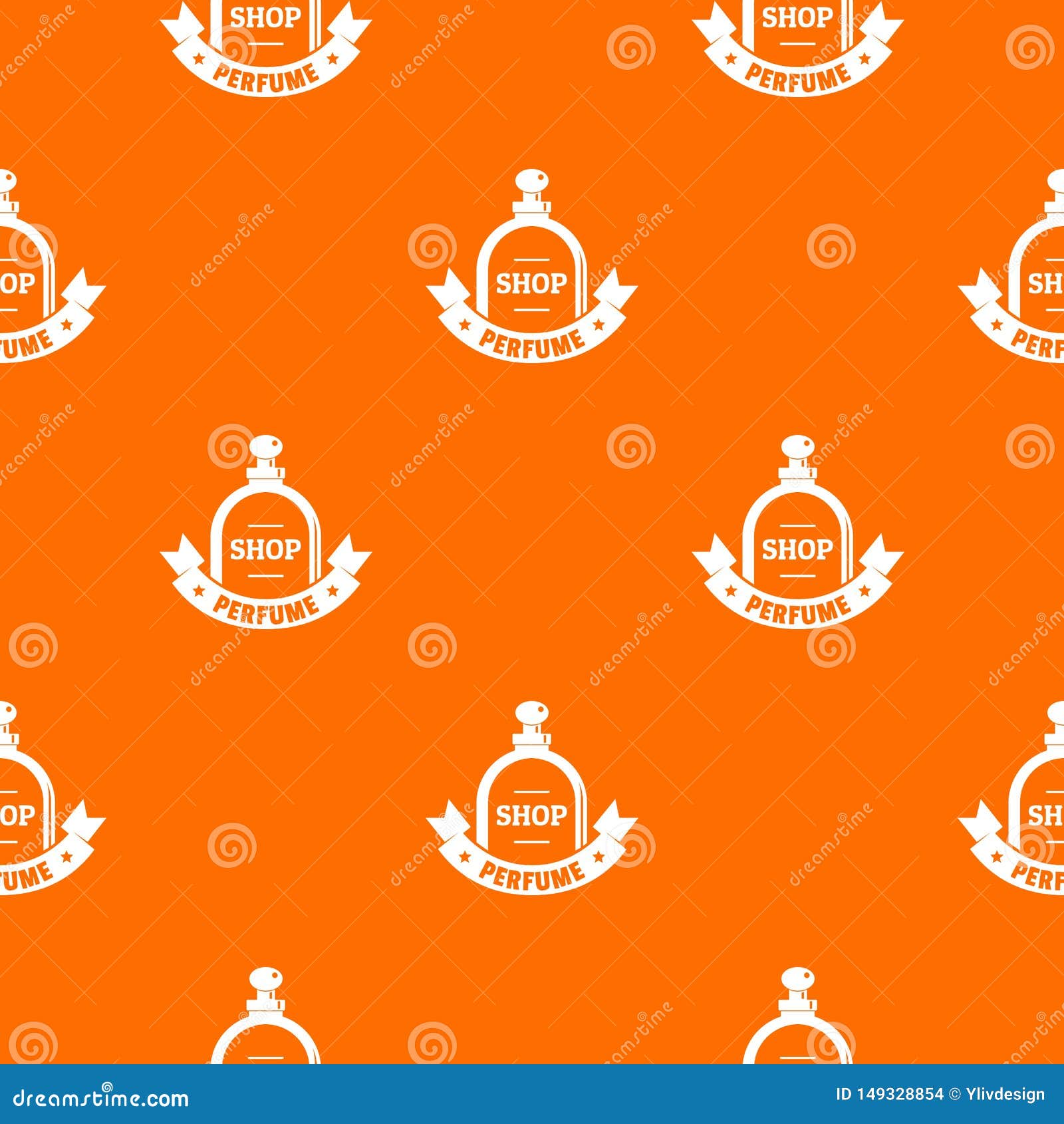 Glamour Shop Pattern Vector Orange Stock Vector - Illustration of ...