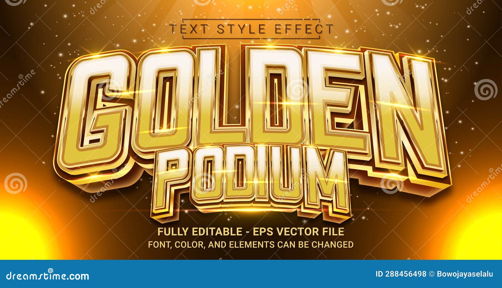 Glamour Stylish Text Style Effect. Editable Graphic Text Template Stock ...