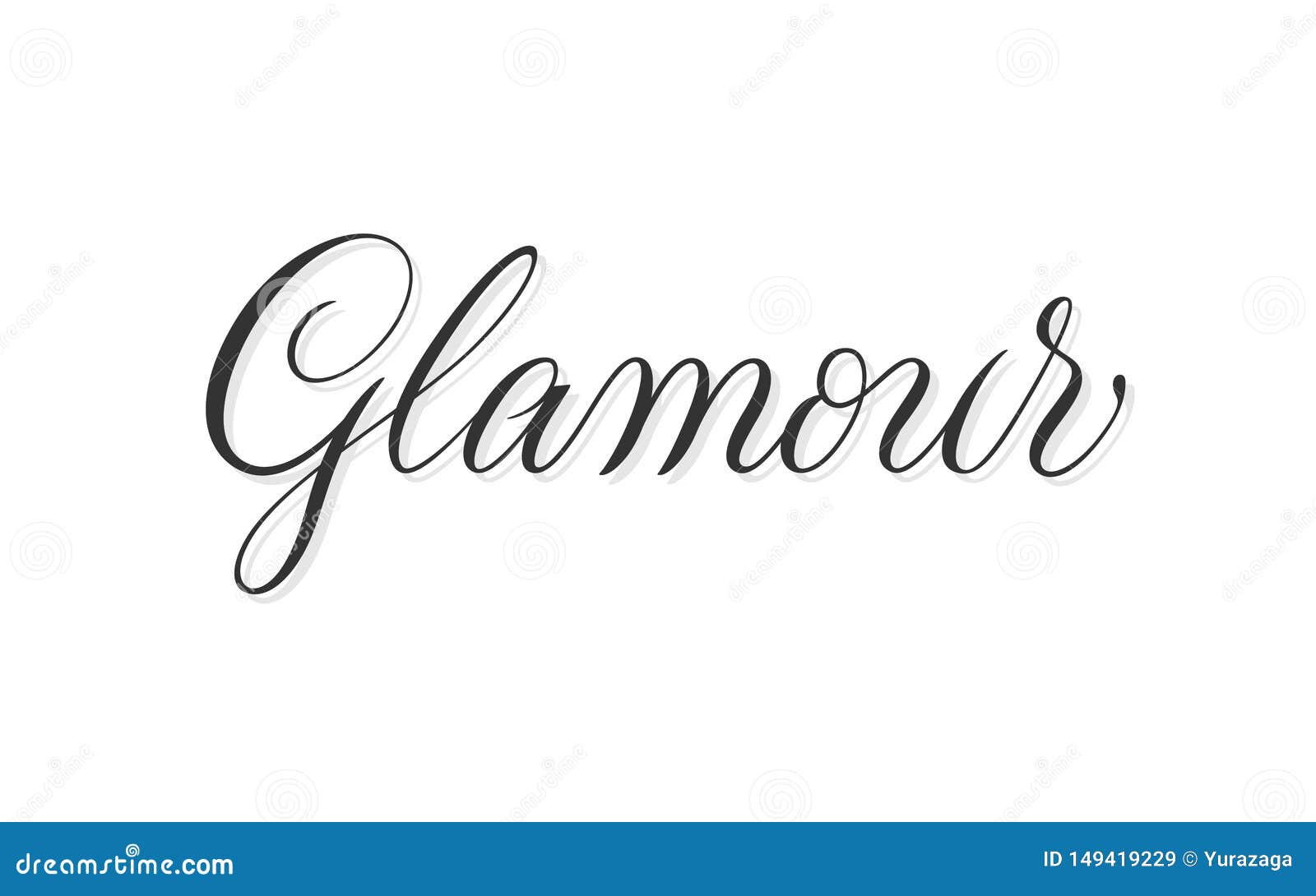 Glamour vector lettering stock vector. Illustration of phrase - 149419229