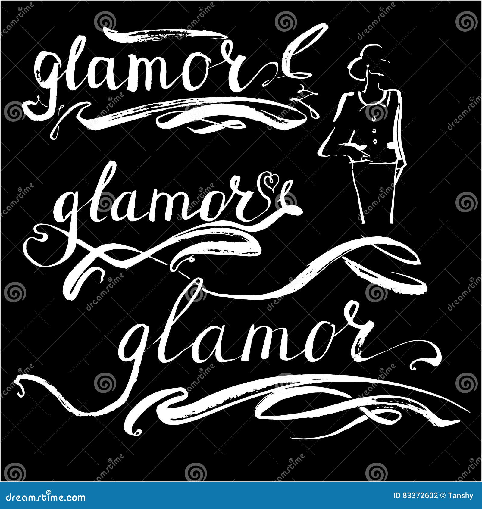 Glamour vector word stock vector. Illustration of idea - 83372602