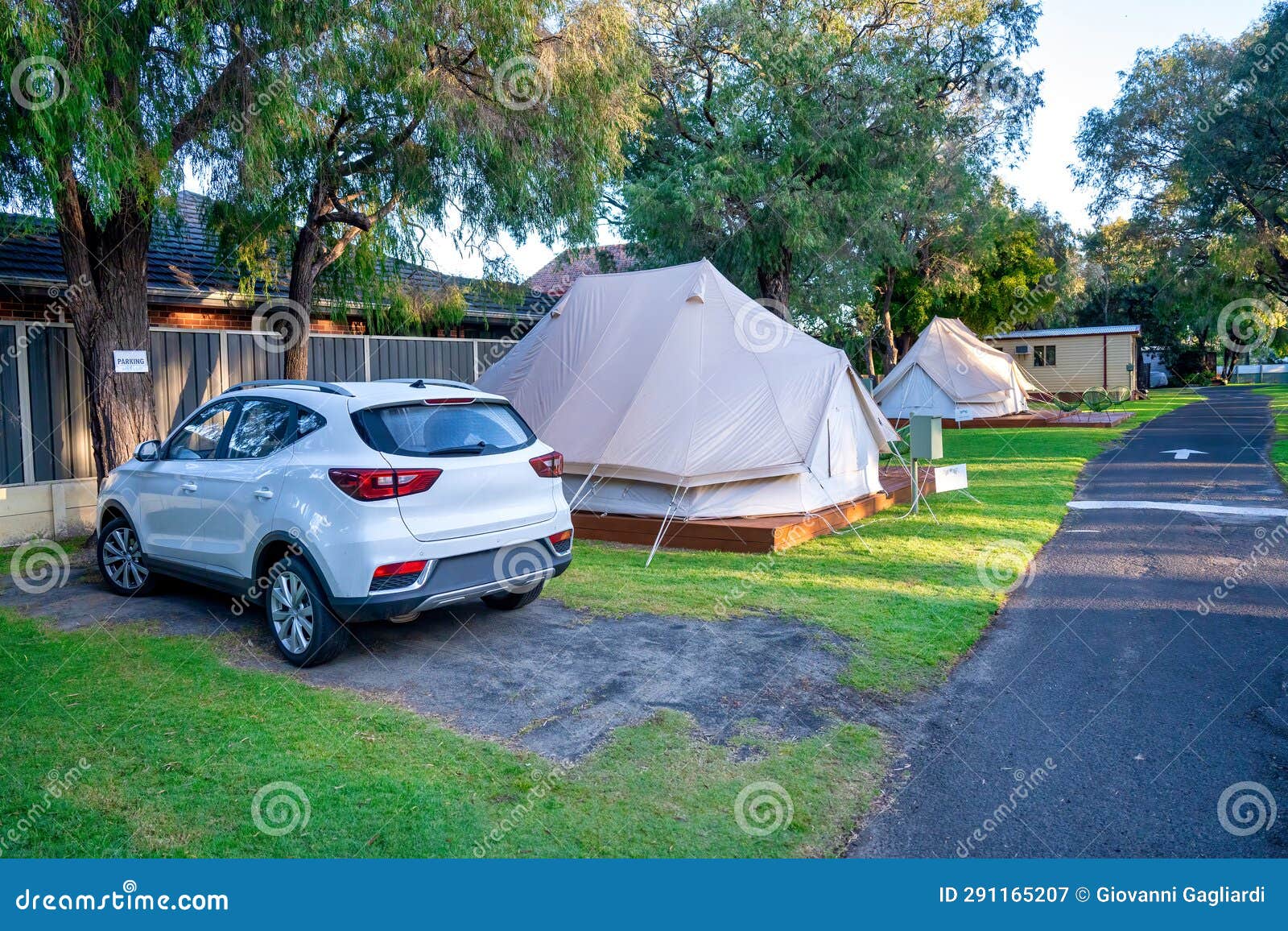 Glamping Tent in a Beautiful Camping Stock Image - Image of luxurious ...